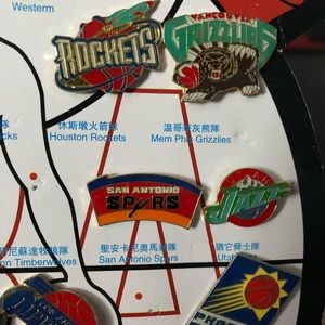 NBA | Accessories | 8 Vintage Nba Pins | Poshmark